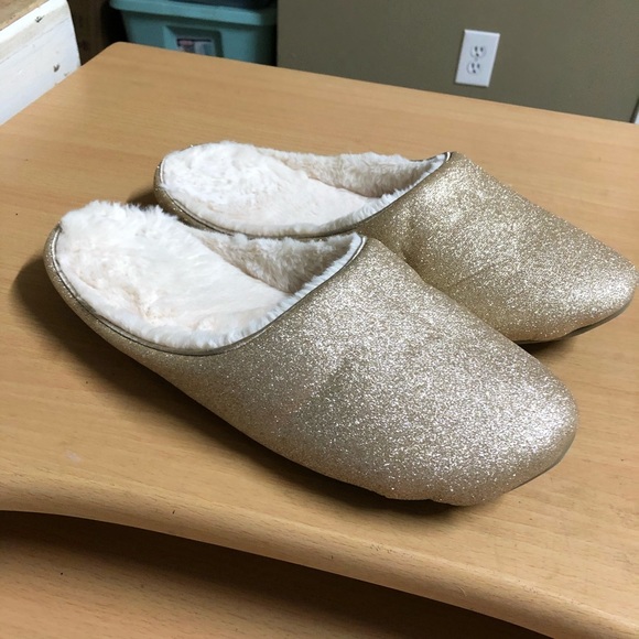 INC International Concepts | Shoes | Inc Slippers Gold Glitter Lrg 9 ...